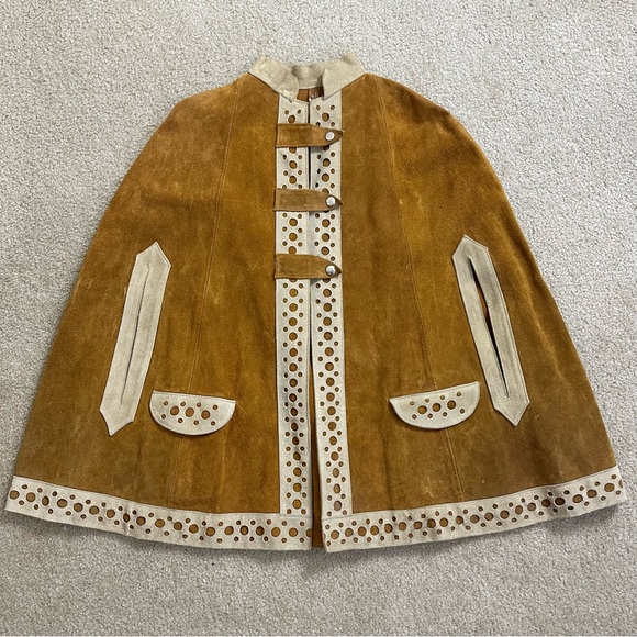Vintage | Jackets & Coats | Vintage Brown Suede Cape | Poshmark